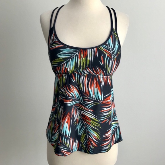 Mossimo Supply Co. | Swim | Slate Gray Mossimo Leaf Print Swim Tankini ...